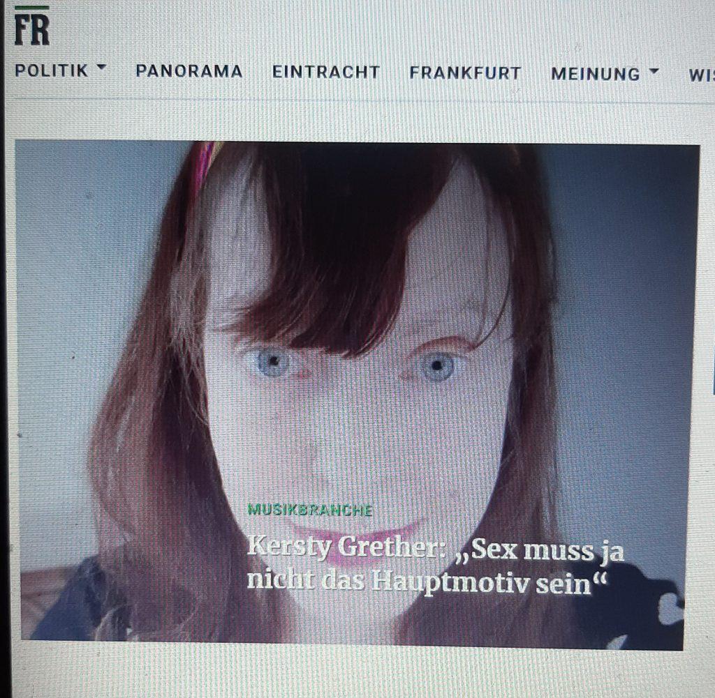 Heute in der Frankfurter Rundschau: Interview mit Kersty - Ich brauche ...
